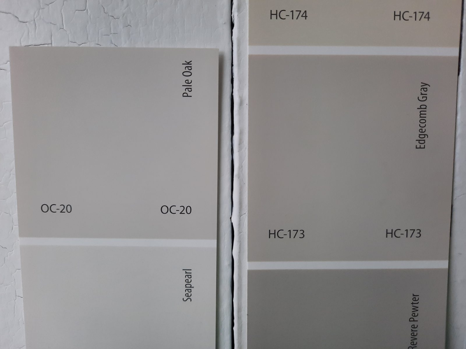 Benjamin Moore Pale Oak Vs Edgecomb Gray